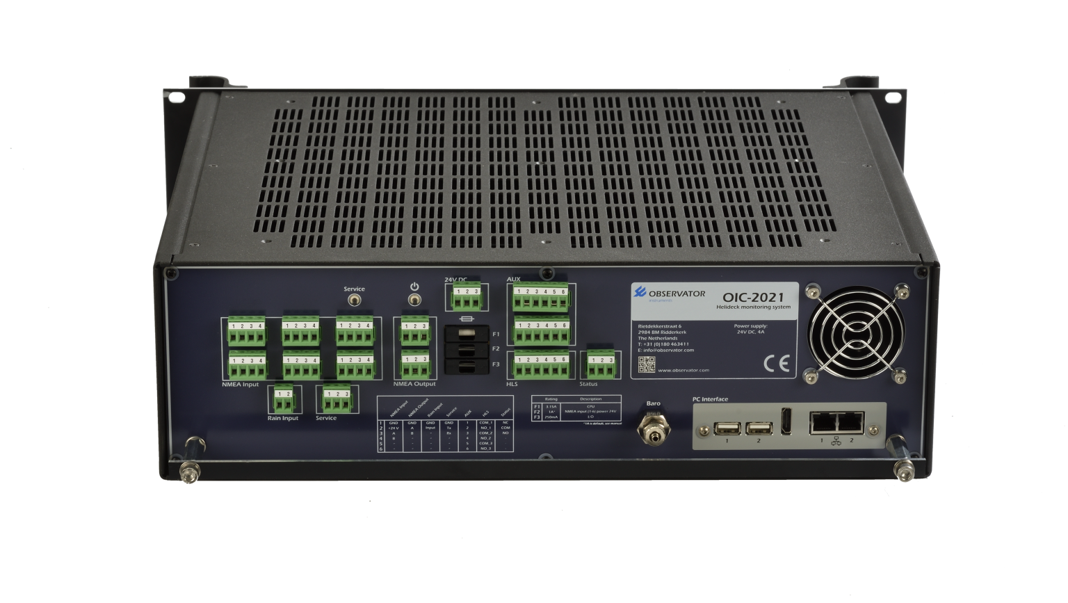 OIC-2021 Helideck Monitoring System (HMS) Server – Observator